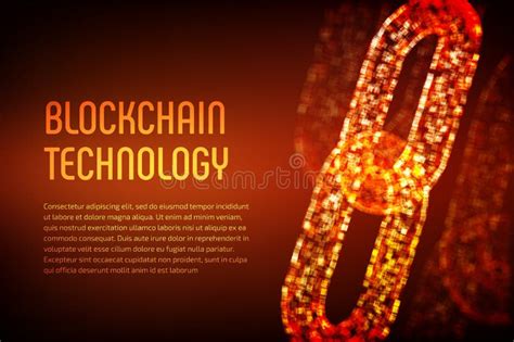 Block Chain Crypto Currency Blockchain Concept 3D Wireframe Chain
