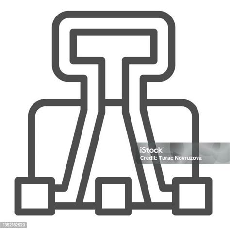 바인더 클립 종이 클립 문구 사무실 라인 아이콘 교육 개념 흰색 배경에 파일 홀더 벡터 기호 모바일 개념 및 웹 디자인을위한