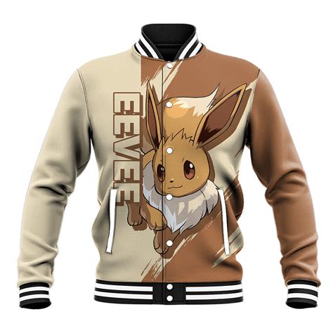 Eevee Pokemon Anime Baseball Jacket Ts04 Hearthtops Store