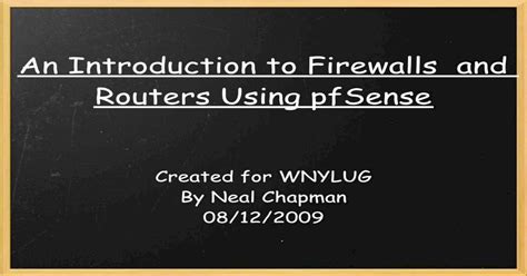 pdf an introduction to firewalls and routers using