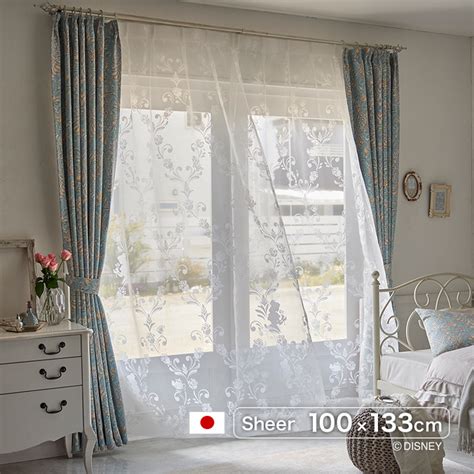 日本製 ディズニー カーテン プリンセスクラシックビューティー ボイル Princessclassic Beauty Voile 幅