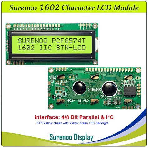 Surenoo 1602 Character Lcd Module Display Panel Screen