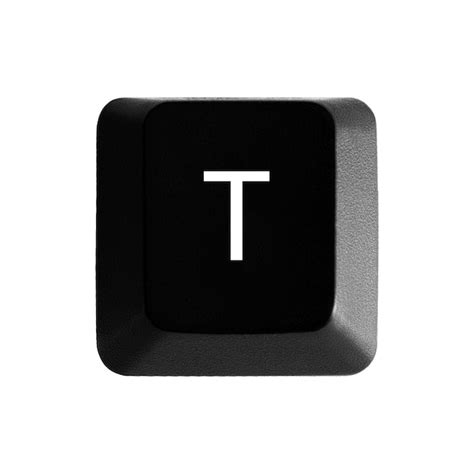 Premium Photo Black Keyboard Button With English Letter T On White