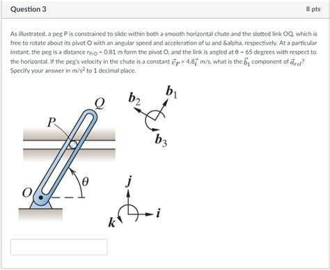 Solved As Illustrated A Peg P Is Constrained To Slide