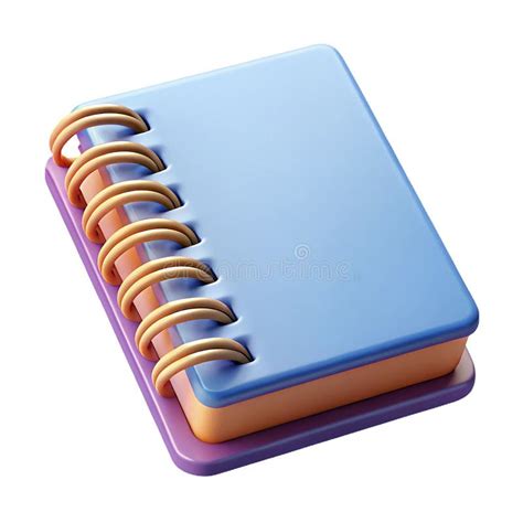 Spiral Bound Notebook With Lined Pages On White Background Stock Illustration Illustration Of