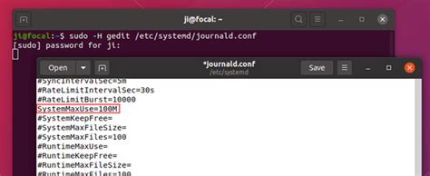 free up disk space clear systemd journal logs in ubuntu 24 04 22 04