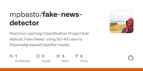 GitHub Mpbasto Fake News Detector Machine Learning Classification