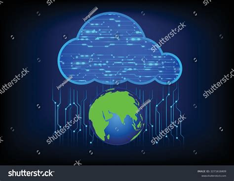 cloud computing concept globe binary code stock vector royalty free