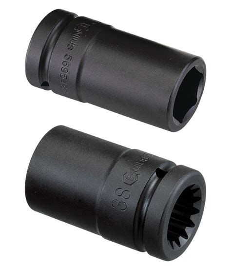 5 Spline Dr 2 3 4 Deep Impact Socket Cr Mo Genius
