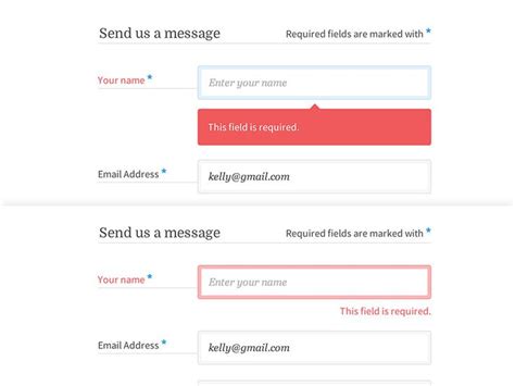 Validation Options Web Design Projects Interactive Design Web Design