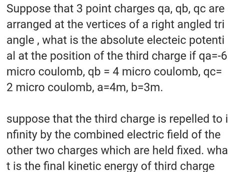 Answered Suppose That 3 Point Charges Qa Qb Qc Are Arranged At The