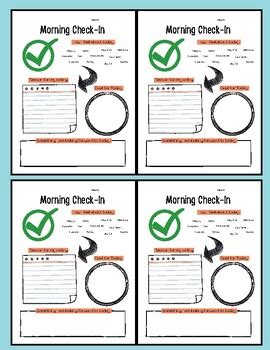 Daily Morning Check In By Jessica Shock Tpt