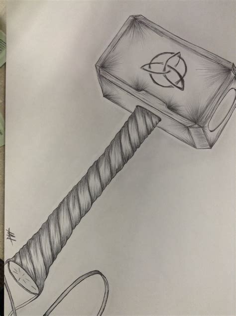 Thor Hammer Drawing At Getdrawings Free Download