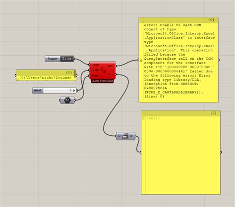 lunchbox excelreader component not recognizing files grasshopper