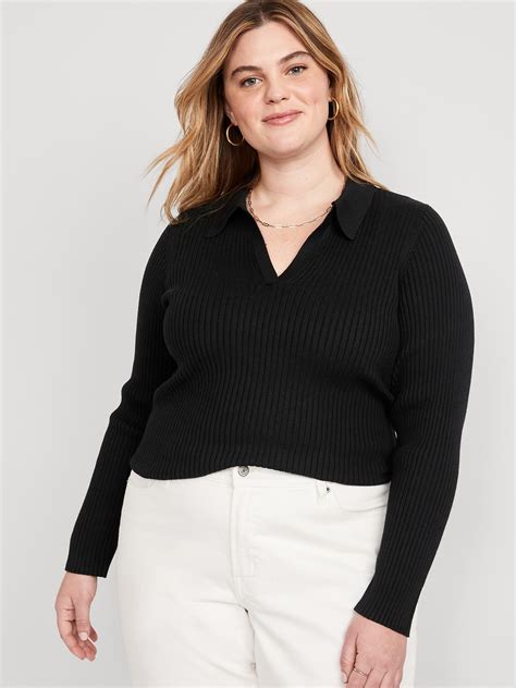 Rib Knit Collared Sweater For Women Old Navy