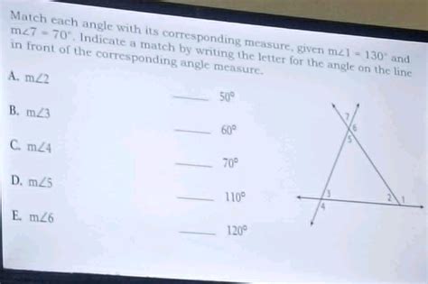 Match Each Angle With Its Corresponding StudyX