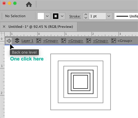 solved isolation mode back one level shortcut adobe product