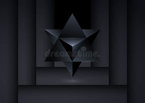 La Géométrie Sacrée Merkaba 3d Du Noir Symbole ésotérique Ou Spirituel