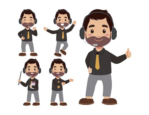 Premium Vector Administrator Anchor Announcer Assistant Avatar