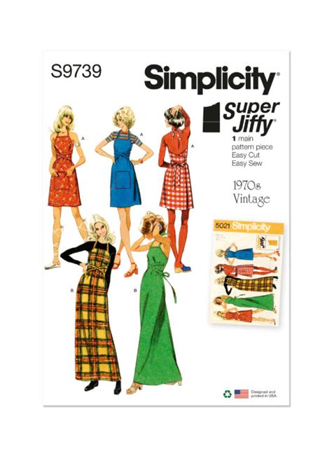 Simplicity 9739 Sewing Pattern Remnant House Fabric