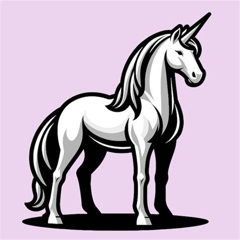 Premium Vector Unicorn Silhouette Illustration Vector