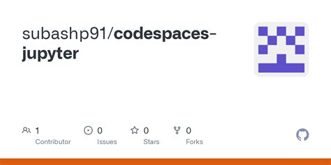 Github Subashp91codespaces Jupyter