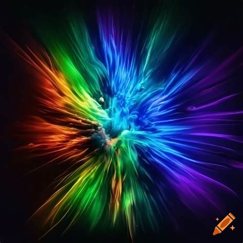 Neon Abstract Explosion Art On Craiyon