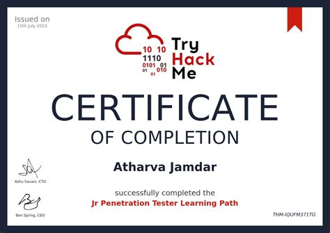 Atharva Jamdar On Linkedin Cybersecurity Ethicalhacking Penetrationtesting Tryhackme