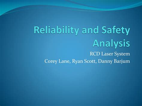 PPT Reliability And Safety Analysis PowerPoint Presentation Free Download ID 5888168