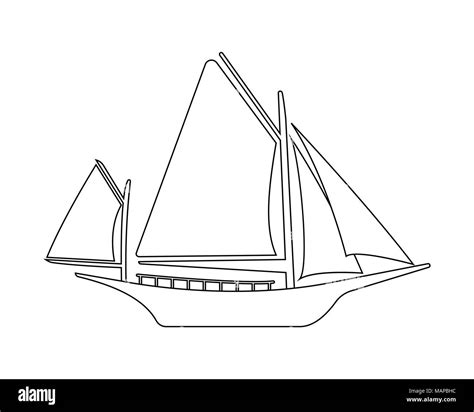 Boat Flat Icon And Logo Outline Vector Illustration Stock Vector Image And Art Alamy
