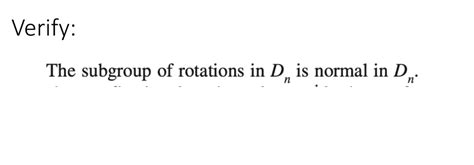D Verify The Subgroup Of Rotations In Dn Is Studyx