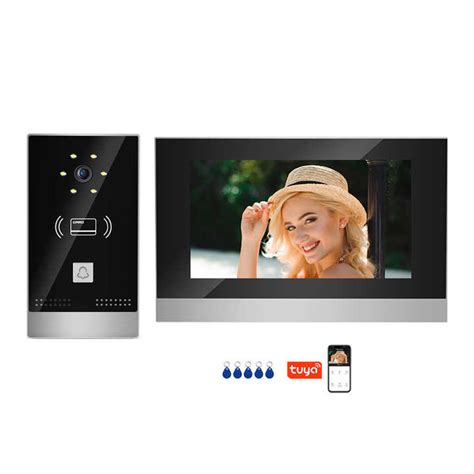 Tcpip Wire Video Intercom System Door Phones 7 Inch Touch Screen With