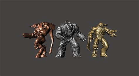 Stl File Bundle Package Cyberdemon Tyrant Doom 3 Doom 2016 Doom
