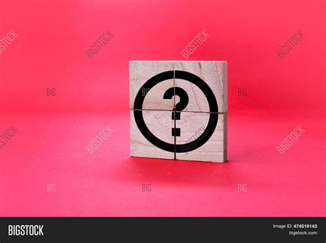 Wooden Square Question Image Photo Free Trial Bigstock
