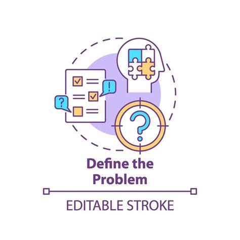 Define The Problem Concept Icon 2210060 Vector Art At Vecteezy