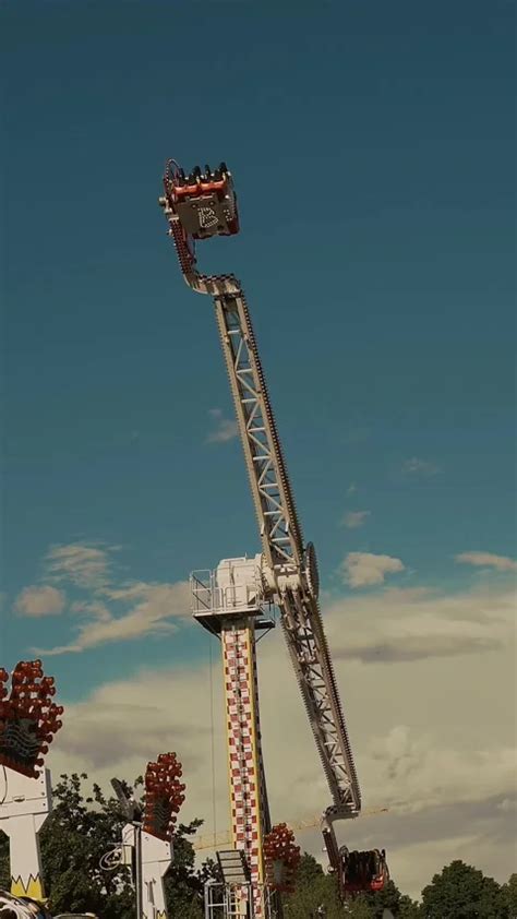 Spinning Pendulum Ride Popular Swing Ri Stock Video Pond5