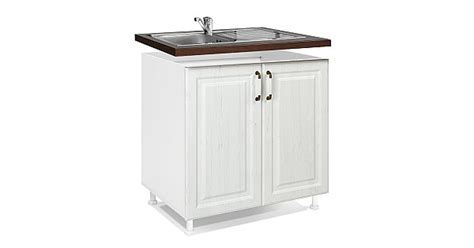 Кухненски шкаф долен за мивка Rustic D80 S бял • Модулна кухня Rustic бяла • Мебели Монема