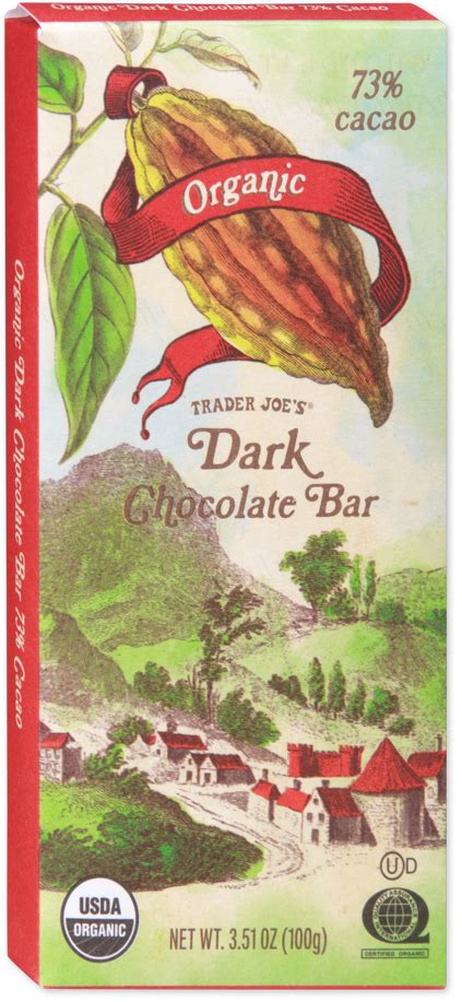 Trader Joe'S Organic Dark Chocolate Bar 73% Cacao | Fig App