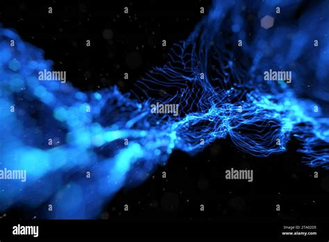 Abstract Stream Array Colorful Glitter Sparkle Blue Lines With
