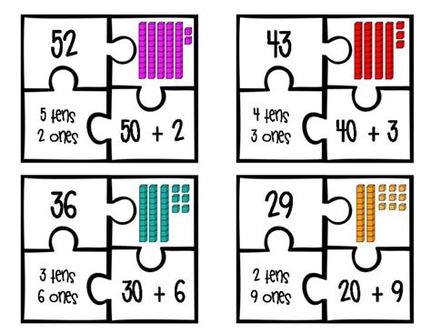 Number Forms Puzzles Standard Base Ten Expanded Form Puzzles Tpt