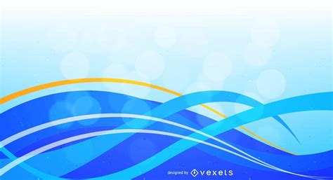 Descarga Vector De Fondo Azul Ondas Blancas