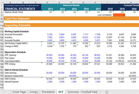 valuation model excel template