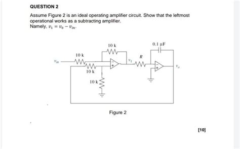 Solved Assume Figure Is An Ideal Operating Amplifier Chegg