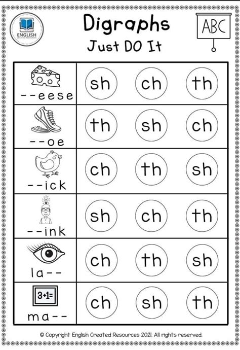 Digraph Worksheets Free Printable Printable Grammar Worksheett