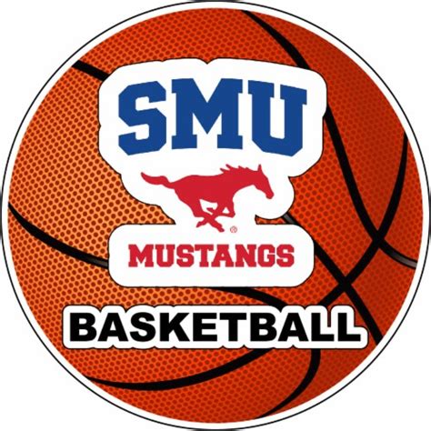 Southern Methodist University 4 Inch Round Basketball Ncaa Hoops Pride