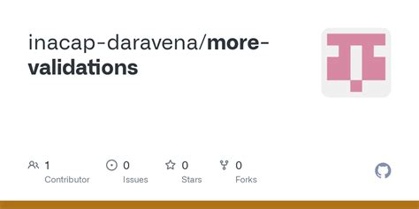 github inacap daravena more validations