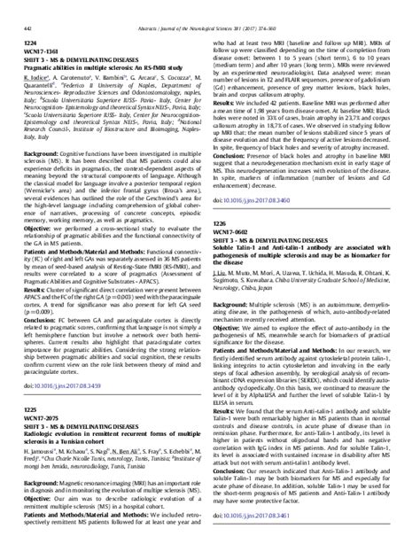 Pdf Pragmatic Abilities In Multiple Sclerosis An Rs Fmri Study