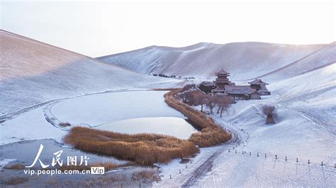 甘肃敦煌雪落大漠景如画2 图片频道 人民网