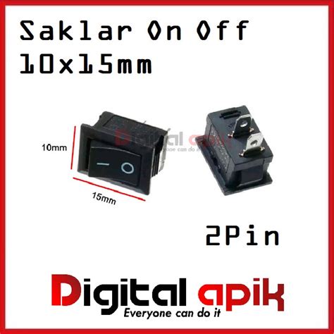 Jual Saklar On Off Mini Kecil Switch 10x15 Rocker 2 Pin Kaki Tombol