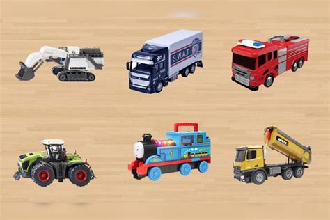 学习认识铲车集装箱货车消防车 拖拉机火车运土车等工程车 消防车 货车 运土车